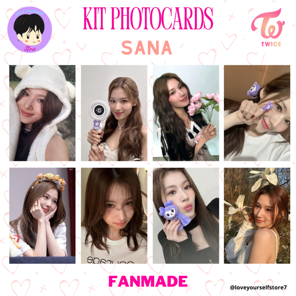 KIT PHOTOCARDS SANA FANMADE - TWICE | Shopee Brasil