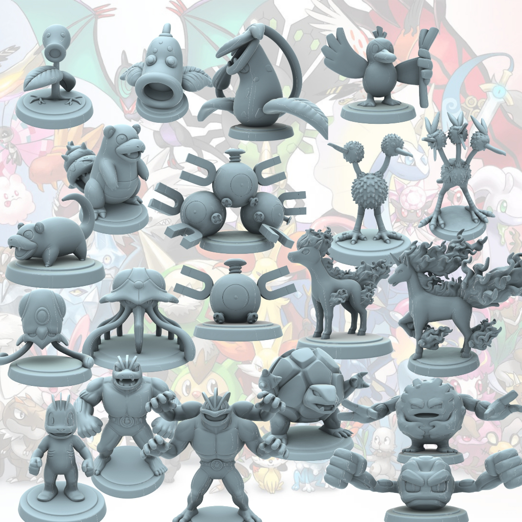 Kit de Miniaturas Action Figure Pokémon evoluções Machop Bellsprout ...