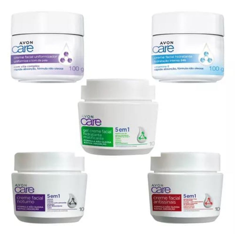 Creme Facial Avon Care 100g 5 em 1 - escolha o seu | Shopee Brasil