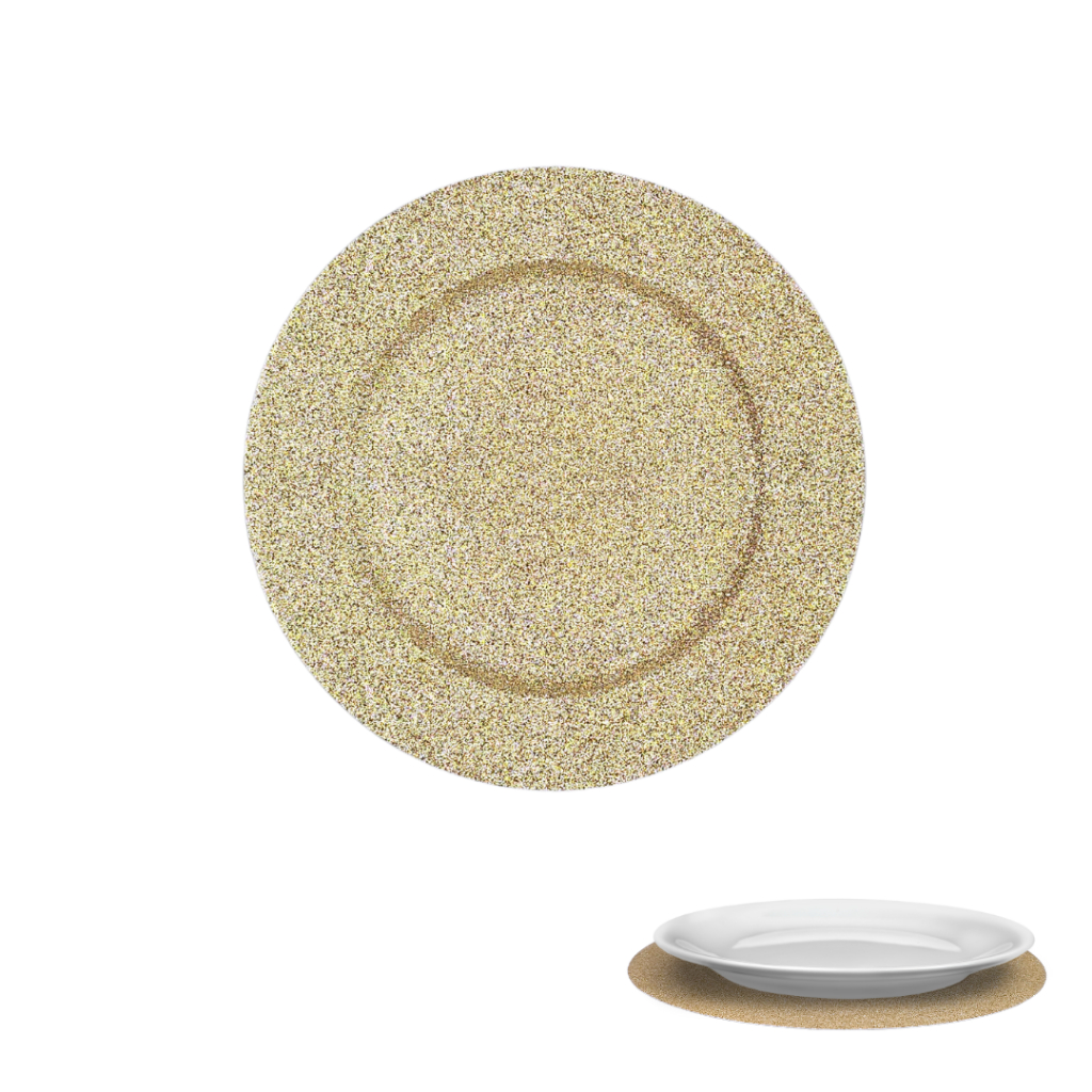 Sousplat Supla Soupla Suplat Para Mesa Posta Glitter Dourado Ouro Natal ...