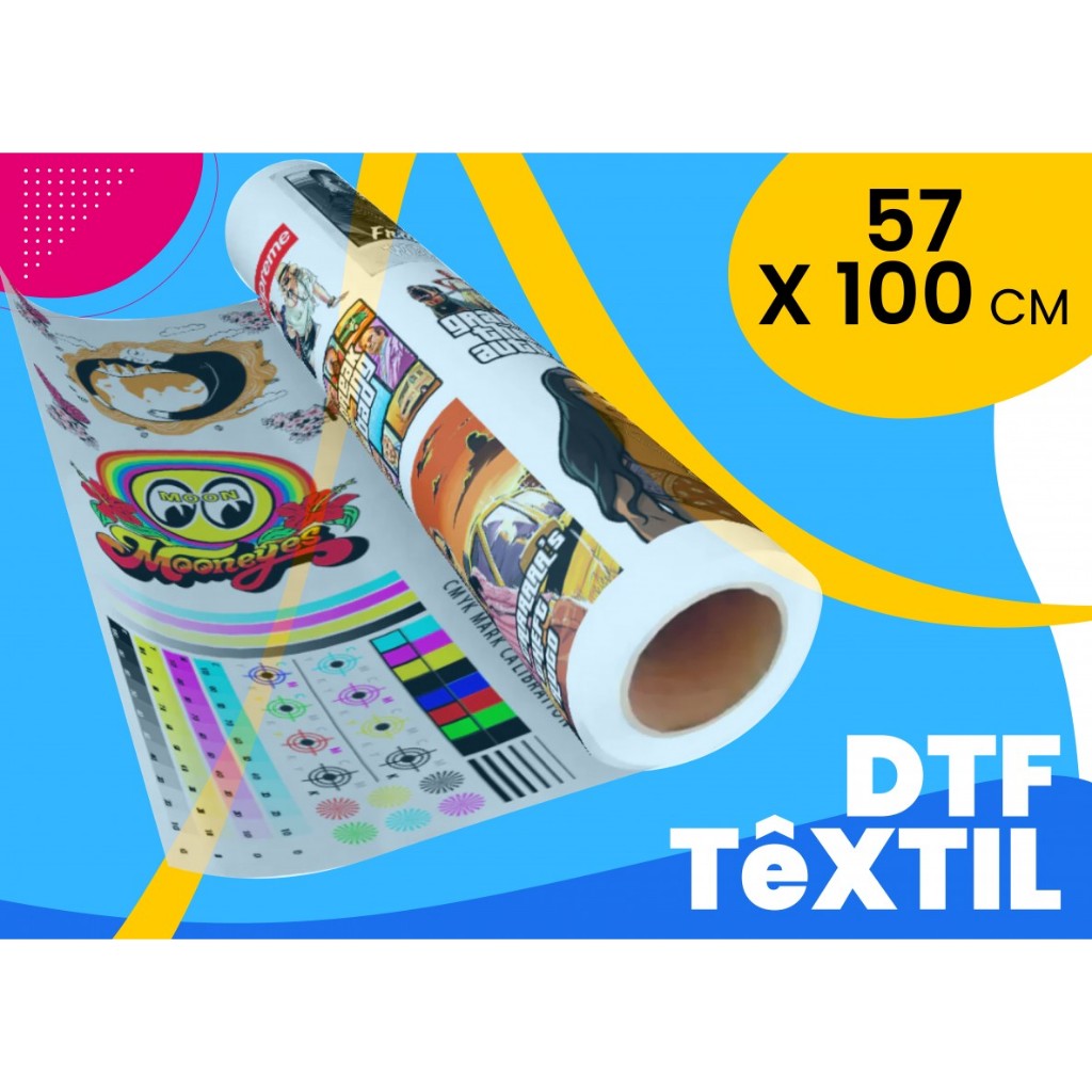 DTF Impressão de Qualidade Para Estamparia Blusas Qualquer Tecido 1 METRO por 57 CM | Shopee Brasil