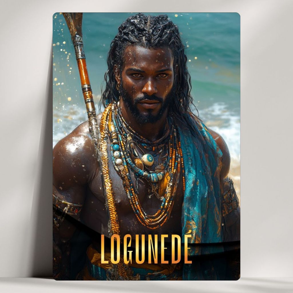 Quadro Decorativo Orixá Logunedé - Umbanda Candomblé Oxalá - Coleção ...