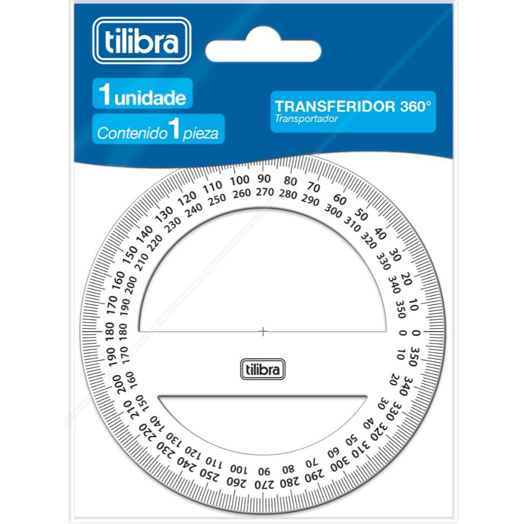 Transferidor Escolar 360 Graus Académie, Tilibra | Shopee Brasil