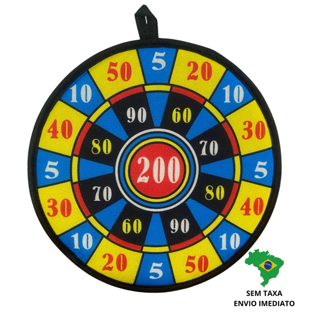 Jogo De Dardos Profissional 30Cm Kit Dardos Tiro Ao Alvo Grande ...