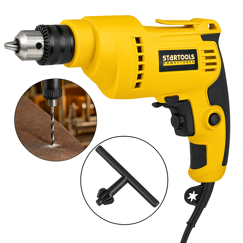 FURADEIRA DE IMPACTO 600W 127V COM CHAVE MANDRIL STARTOOLS | Shopee Brasil