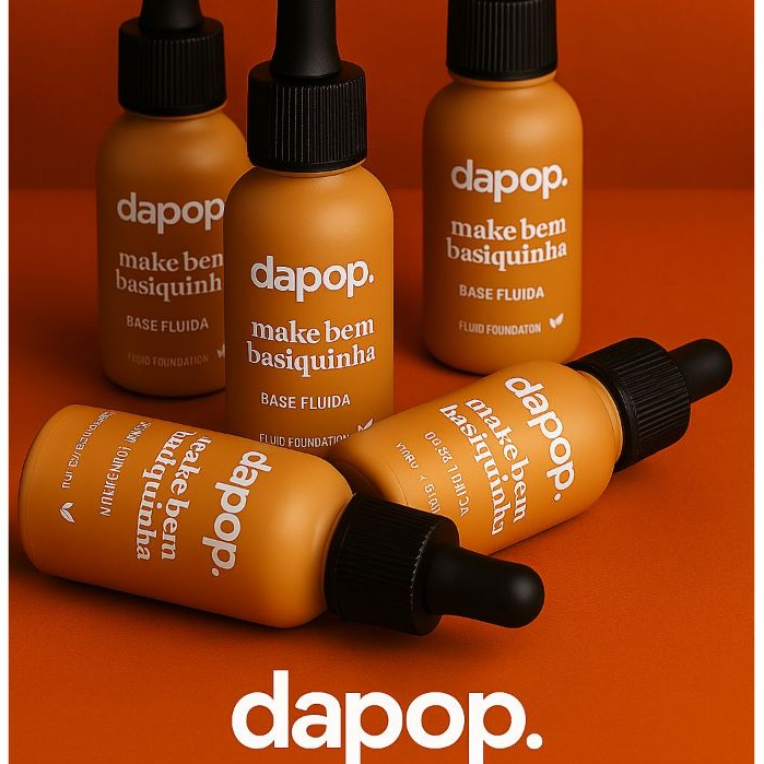 Base fluida dapop - cobertura Profissional - Dura o dia Todo Pele ...