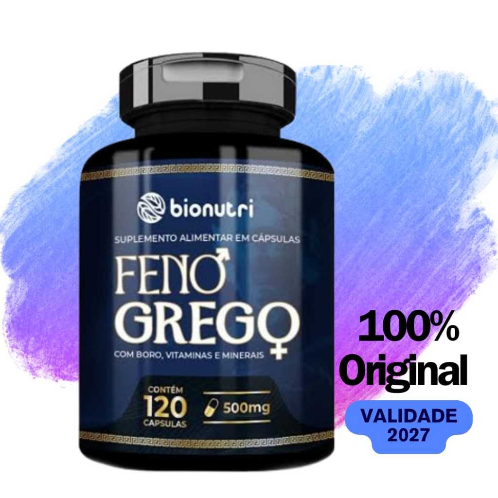 Feno Grego 120 Caps 500mg Boro Vitaminas E Minerais Bionutri Original ...