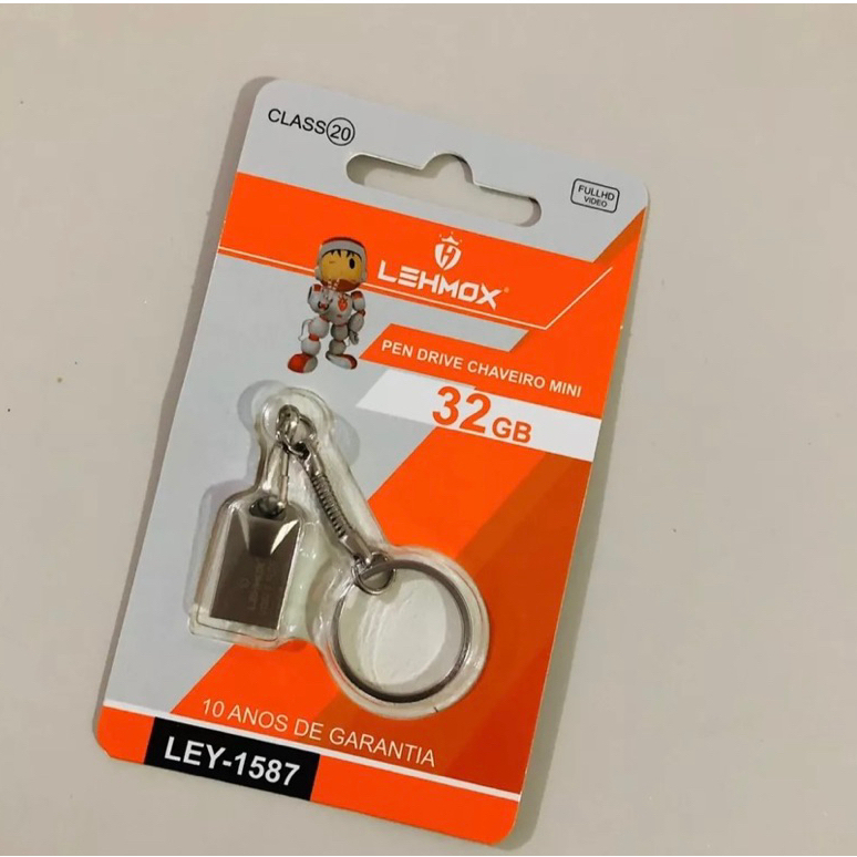 Mini Pendrive Chaveiro Lehmox Original 16GB 32GB 64GB | Shopee Brasil