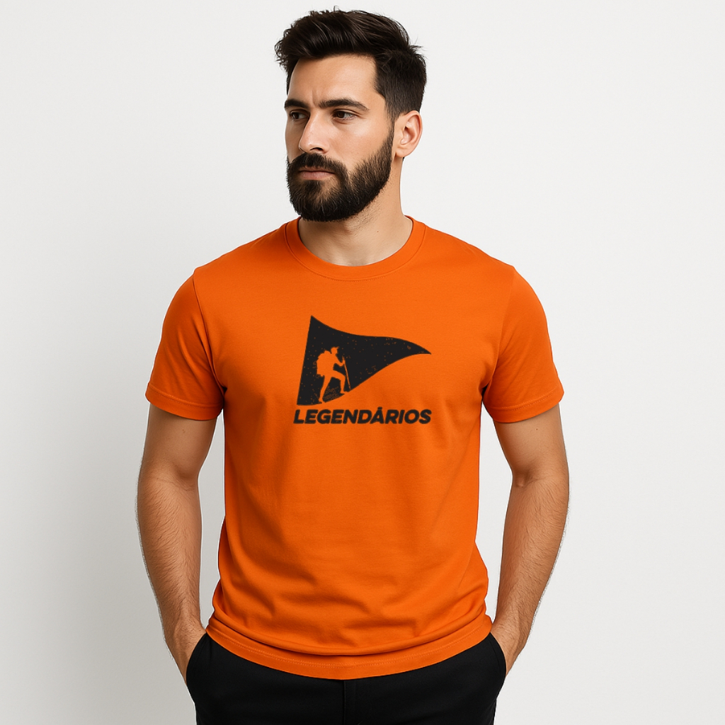 Camiseta Camisa Algodão Legendarios LGND Premium Masculina Laranja | Shopee Brasil