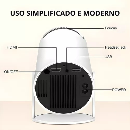 Projetor 4K HD 150 Polegadas Celular, Tv B0x, Xbox, PS, Pc, Wifi e ...