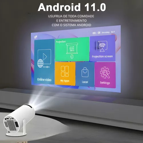 Projetor 4K HD 150 Polegadas Celular, Tv B0x, Xbox, PS, Pc, Wifi e ...