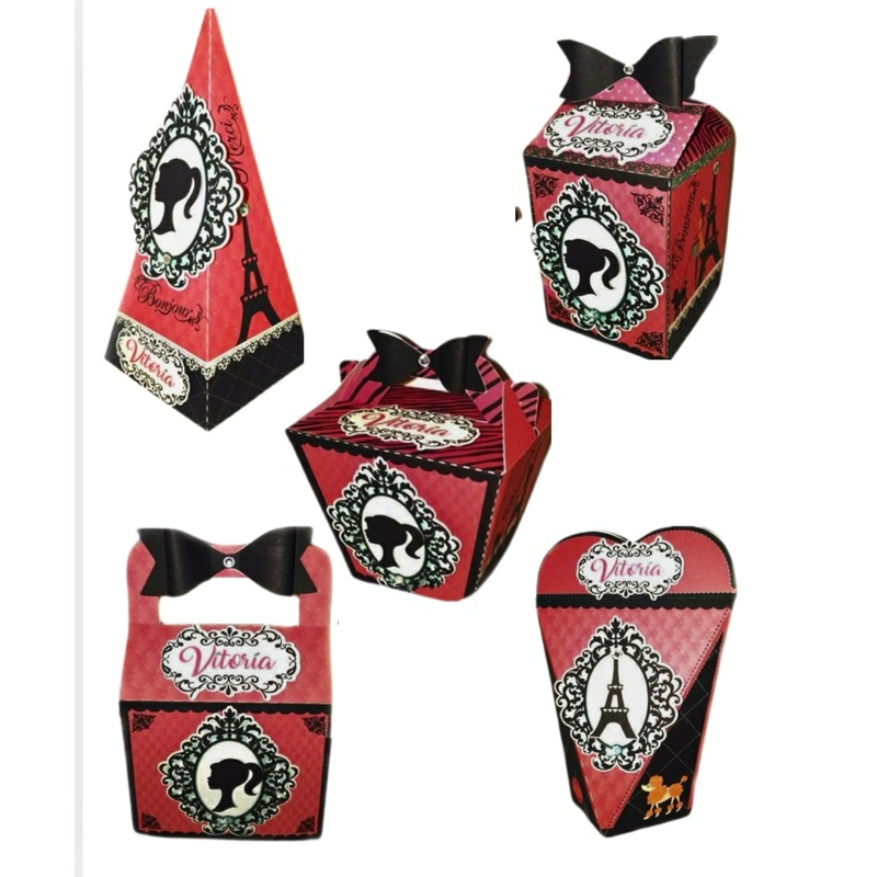 PEGUE E MONTE - Kit Caixinhas Personalizadas do BARBIE PARIS Mimos ...
