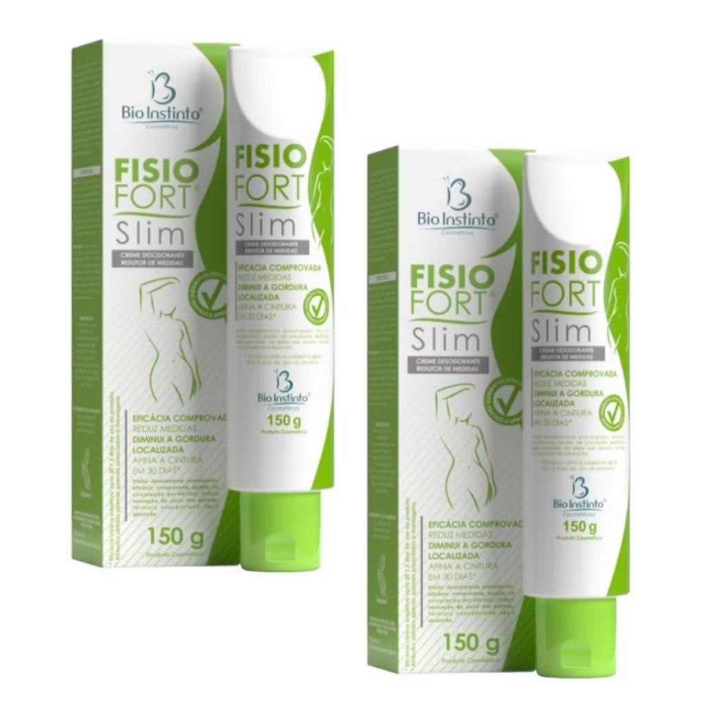 Fisiofort Slim Creme Redutor De Medidas 150G Bio Instinto Kit 2 ...