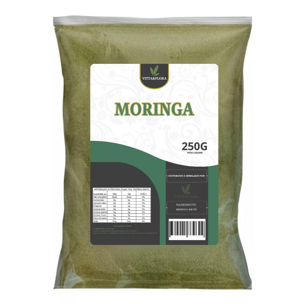 MORINGA EM PÓ DE 250G Vitta&Flora 100%PURA | Shopee Brasil