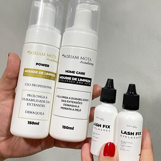 MOUSSE DE LIMPEZA MIRIAM MOTA 150ML + LASH FIX ACELERADOR DE ADESIVOS ...