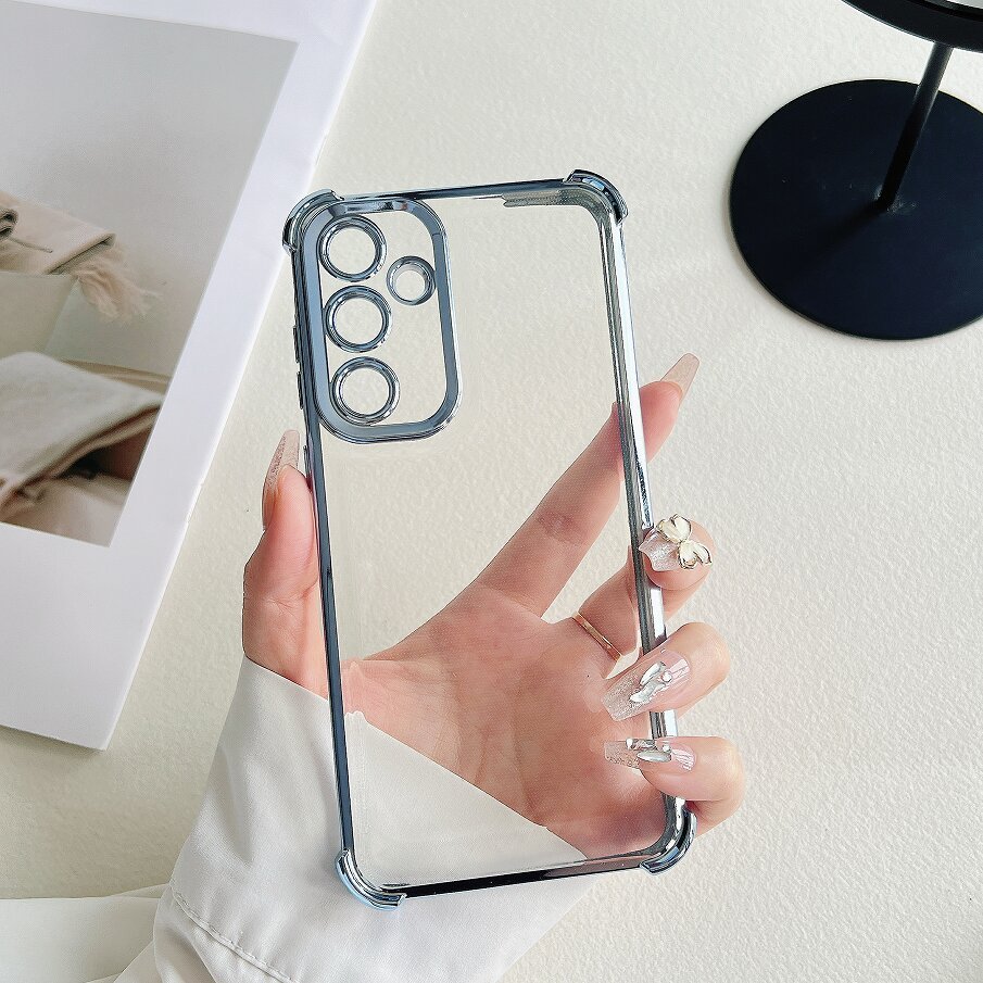 Capinha Samsung Transparente Anti-Impacto Borda Colorida A04S,A14,A24,A34,A54,A05,A15,A25,A35 ...