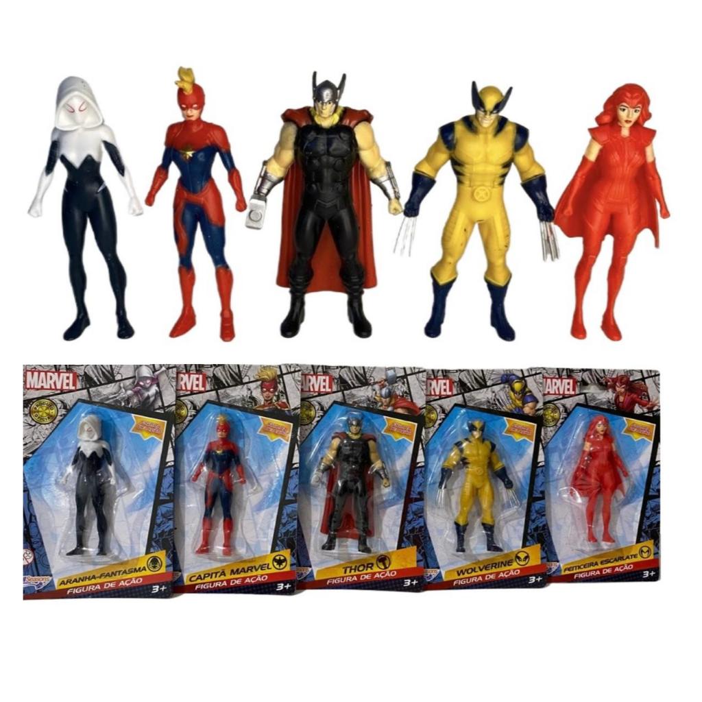 Bonecos Marvel Miniatura Super Heróis Coleção Aranha Fantasma - Thor ...