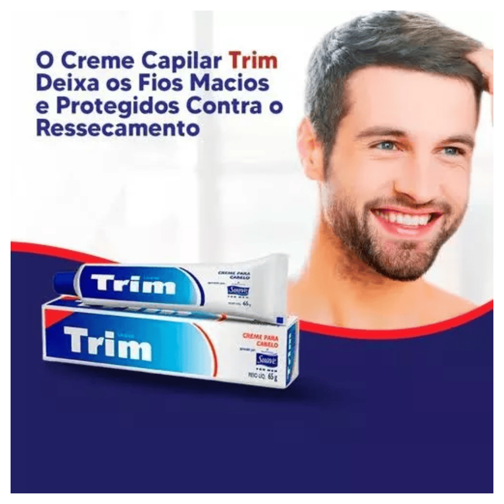 Creme Para Pentear Hidratante Masculino Trim 65 Gr Homem brilho Molhado ...