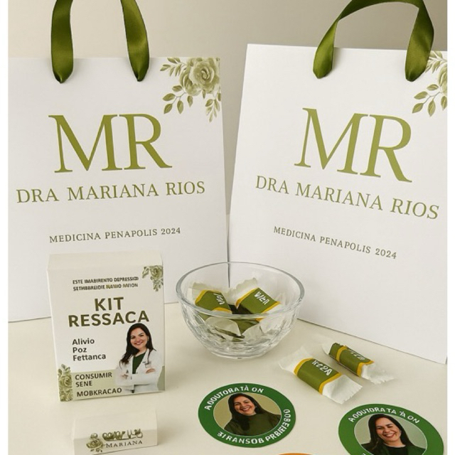 Kit Formatura Personalizado Completo - Sacola Personalizada, Adesivo ...