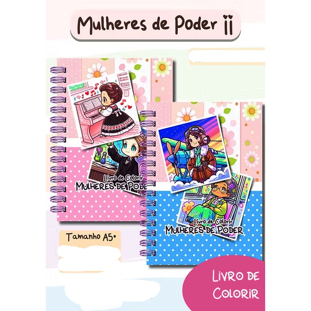 Livro de Colorir Mulheres de Poder + Brinde Acetato | Shopee Brasil