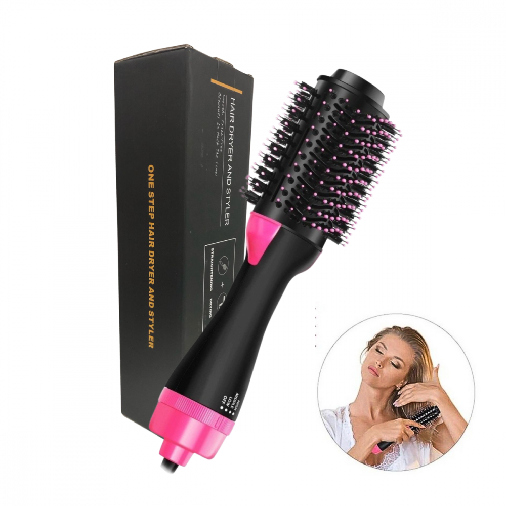 Escova Modelador Secador De Cabelo 3 Em 1 Pente de Secagem Modeladora ...