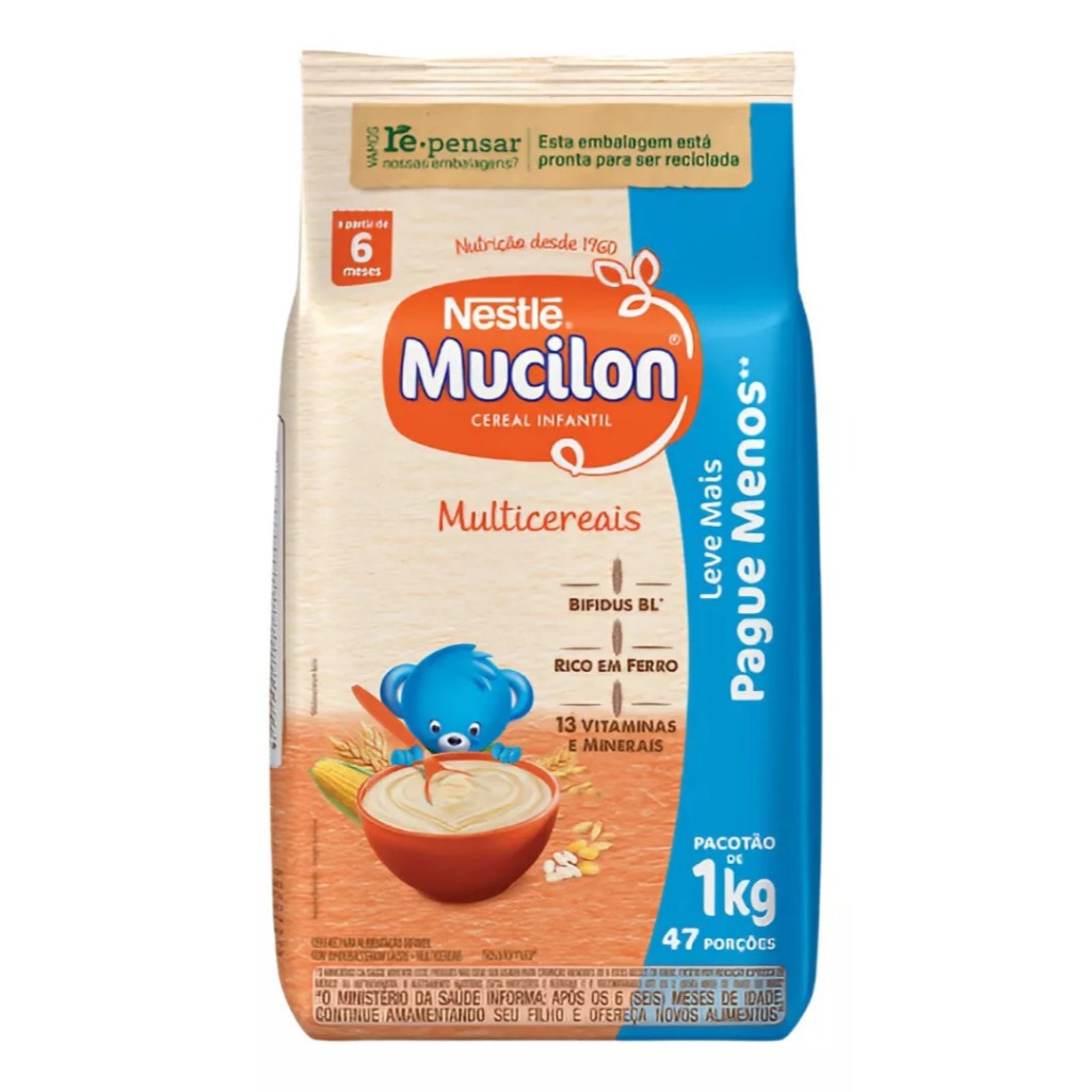 Mucilon Multicereais Nestle Cereal Infantil 1 Kg | Shopee Brasil
