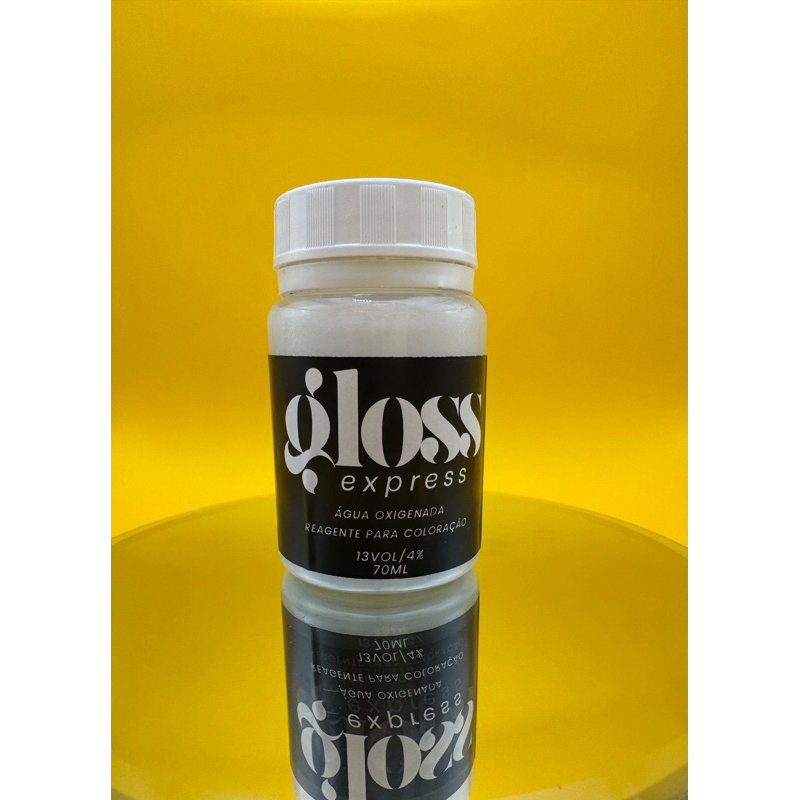 Kit 1 tubo Gloss Express Tintura Permanente Para Cabelos Brancos + 70ml Água Oxigenada | Shopee ...