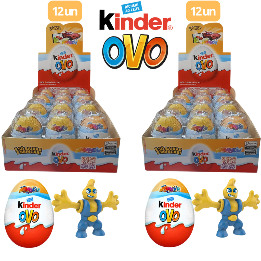 Kinder Ovo de Chocolate com Recheio ao Leite Meninos e Meninas com ...