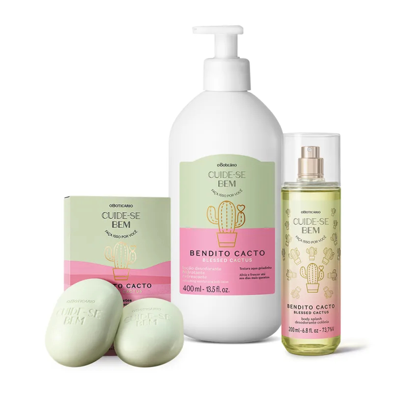 RARA Linha Cuide-se Bem Bendito Cacto O Boticario ORIGINAL | Shopee Brasil
