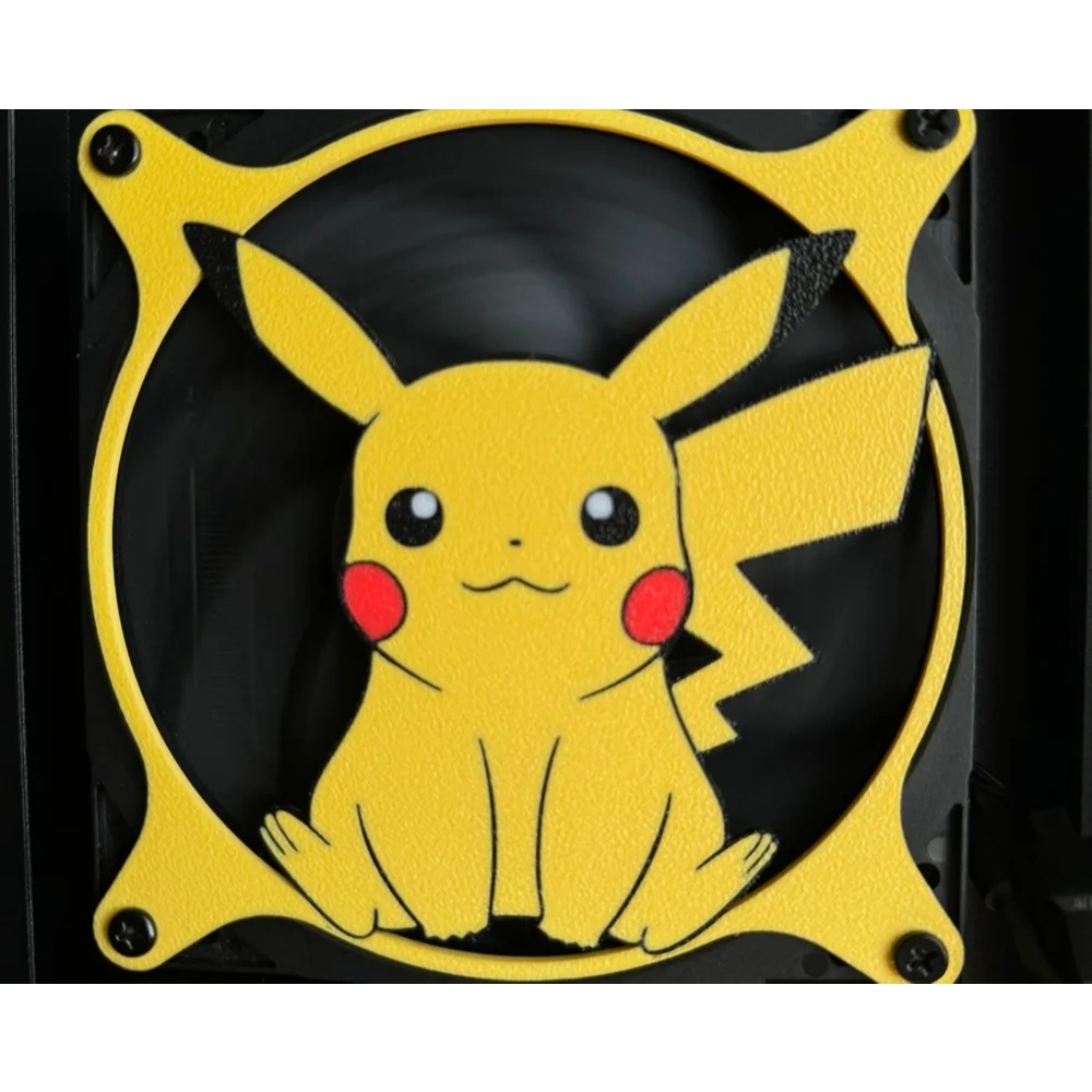 Grade Fan Pikachu 120mm Decorativa Fan Cover | Shopee Brasil