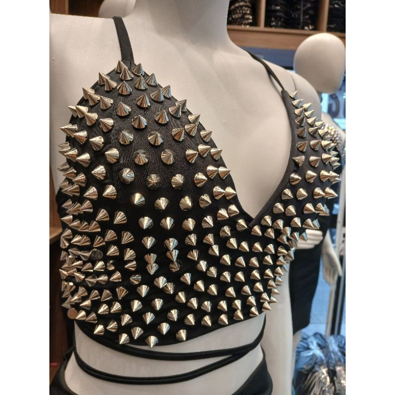 CROPPED SPIKE PEDRARIA ROCK ROLL FESTIVAL | Shopee Brasil