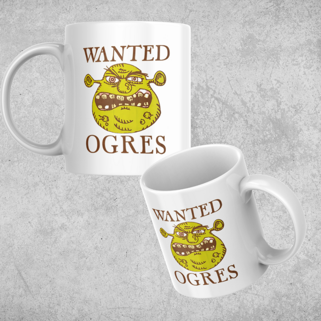 Caneca Shrek "Wanted Ogre" 325ml – Porcelana | Shopee Brasil