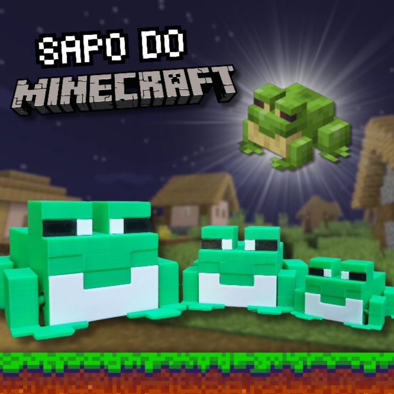 Sapo Articulado Jogo Minecraft O Filme 2025 3 Tamanhos Enfeite Gamer ...
