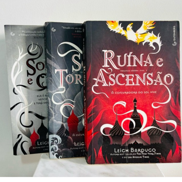 Trilogia Grisha Leigh Bardugo sombra e ossos ruína e ascensão sol e ...