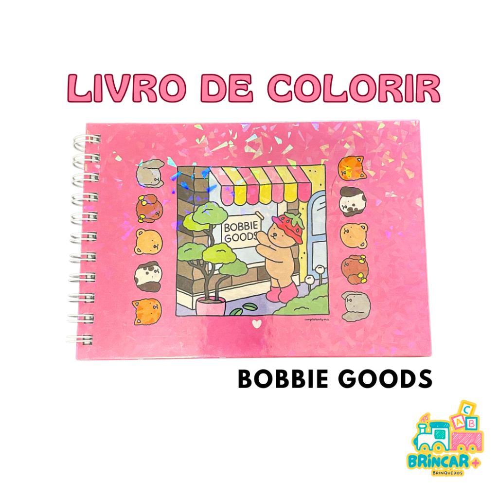 Livro de Colorir Bobbie Goods 50 Folhas Caderno de Desenho holográfico ...