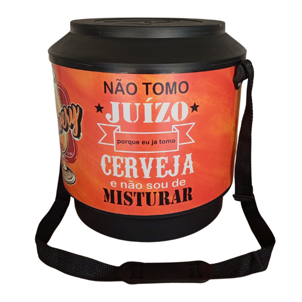 Cooler Térmico Caixa térmica Grande Redondo com Estampa Para 30 latas ...