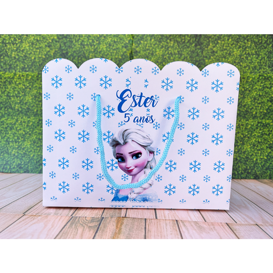 10 Sacolinhas M Elsa Frozen Personalizadas Com Nome e Idade Para Festas ...