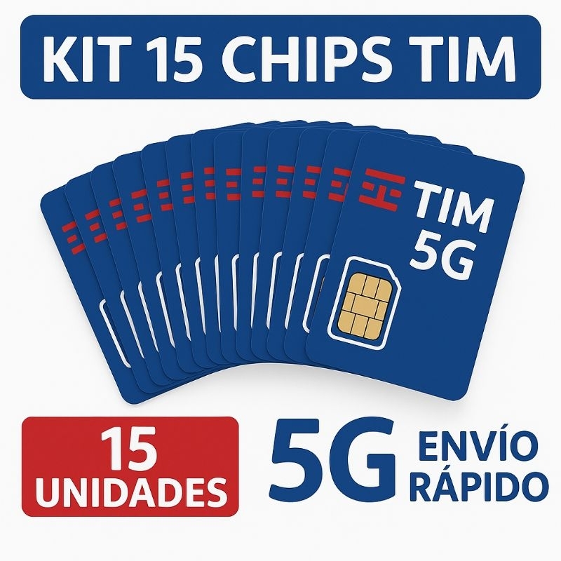 Kit 15 Tim Pré Chip 5G Sem Recarga DDDs Triplo Corte Nano Chip | Shopee ...