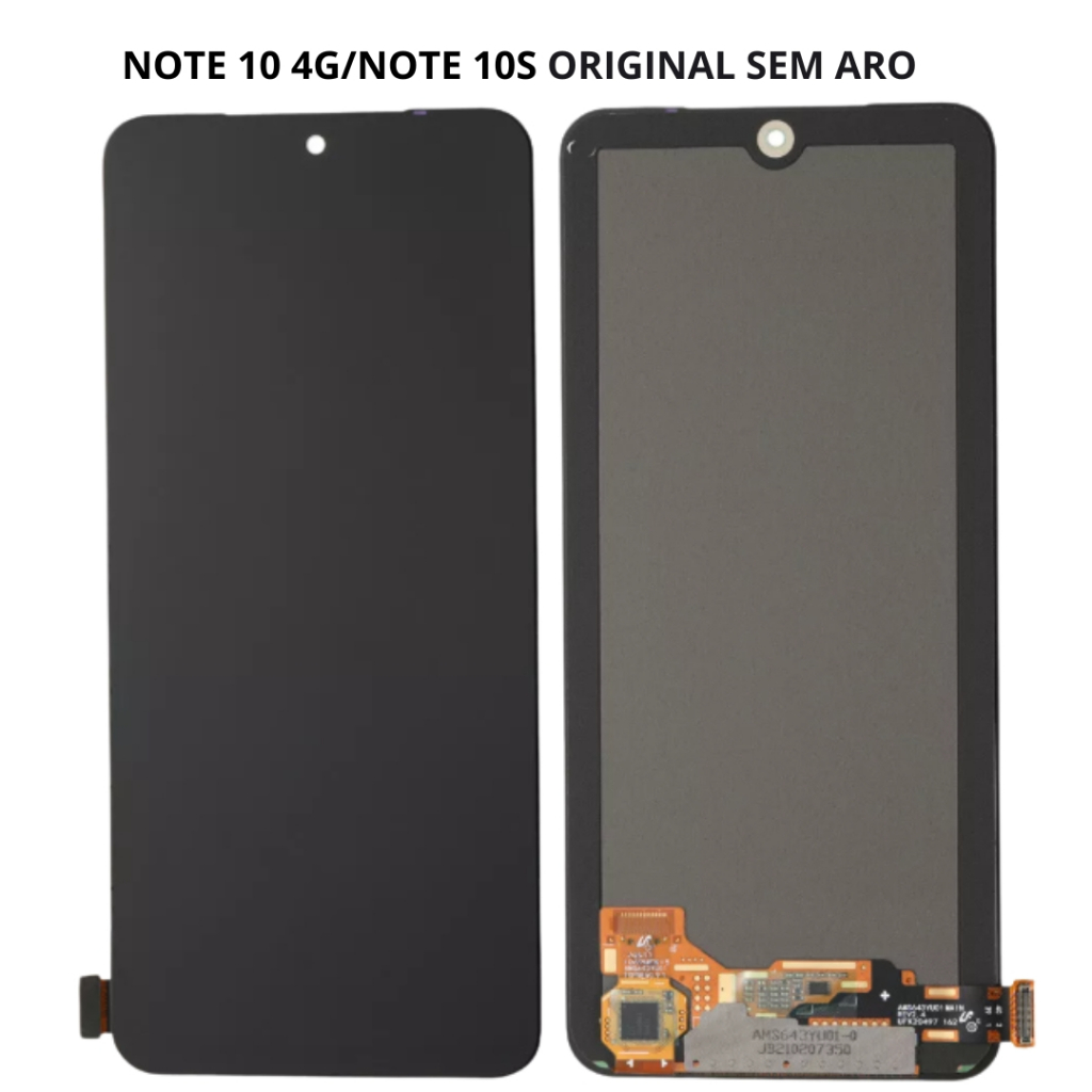Tela Display Frontal Touch Xiaomi Redmi Note 10 4g/Note 10s 4g Original ...