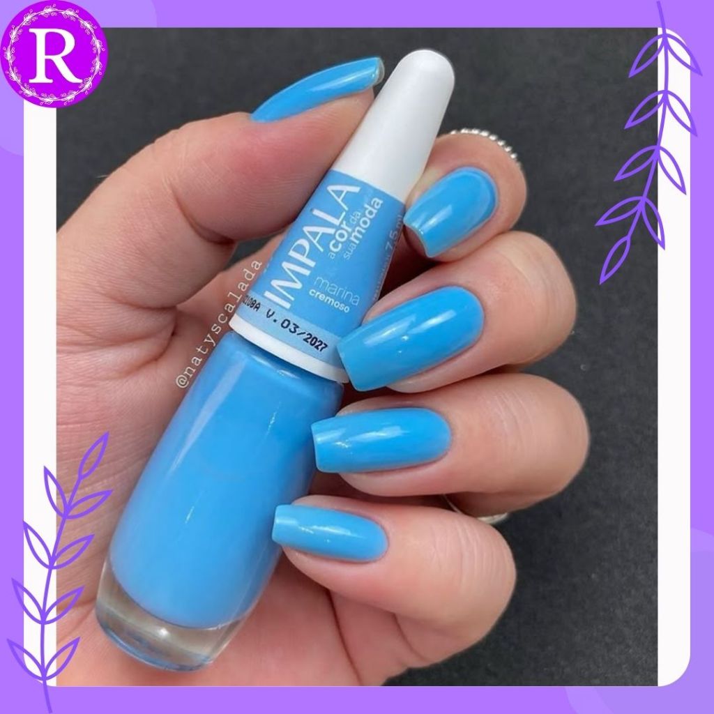 Esmalte Impala Marina Coleção A Cor Da Sua Moda Cremoso 7,5ml - azul ...