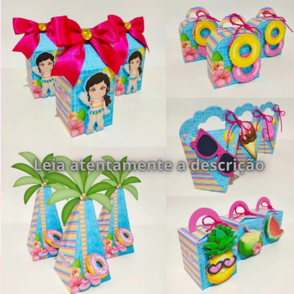 KIT PERSONALIZADOS | PEGUE E MONTE – POOL PARTY MENINA | LEMBRANCINHA ...