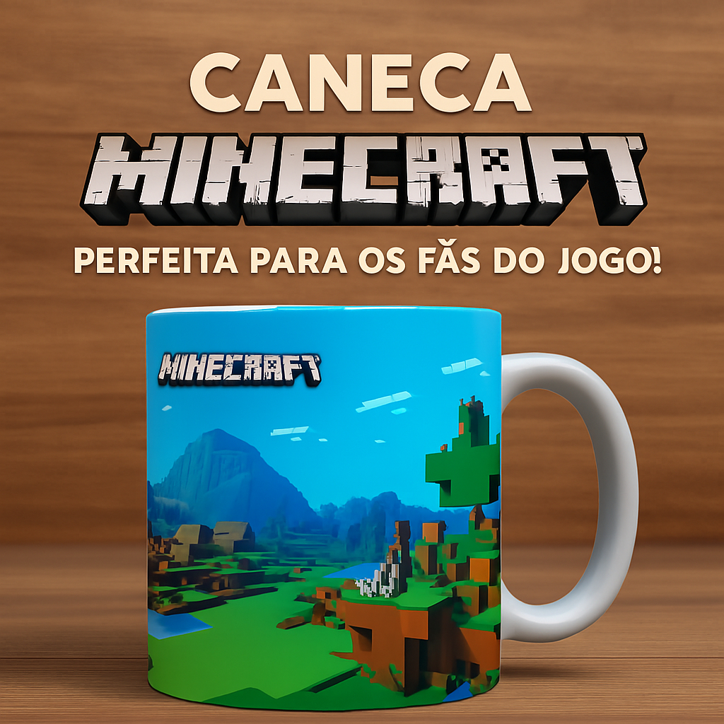 Caneca Minecraft Personalizada | Estampa Exclusiva | Presente Gamer ...