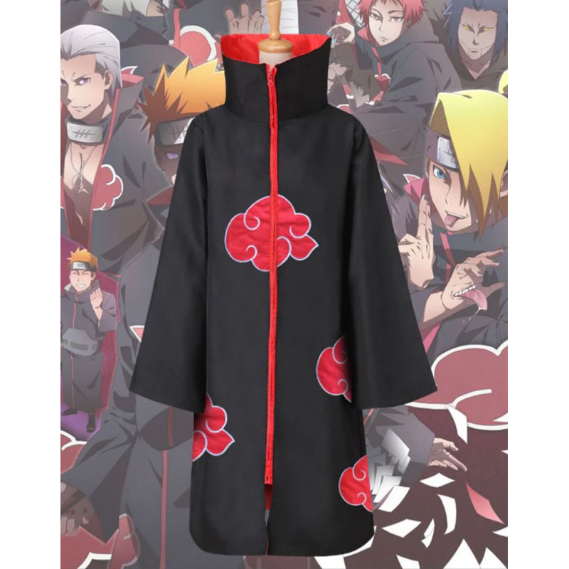 MANTO AKATSUKI COSPLAY NARUTO FANTASIA ANIME | Shopee Brasil