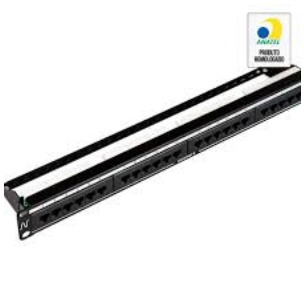 Patch Panel Nexans 24 Portas CAT 5E Com Guia Traseiro | Shopee Brasil