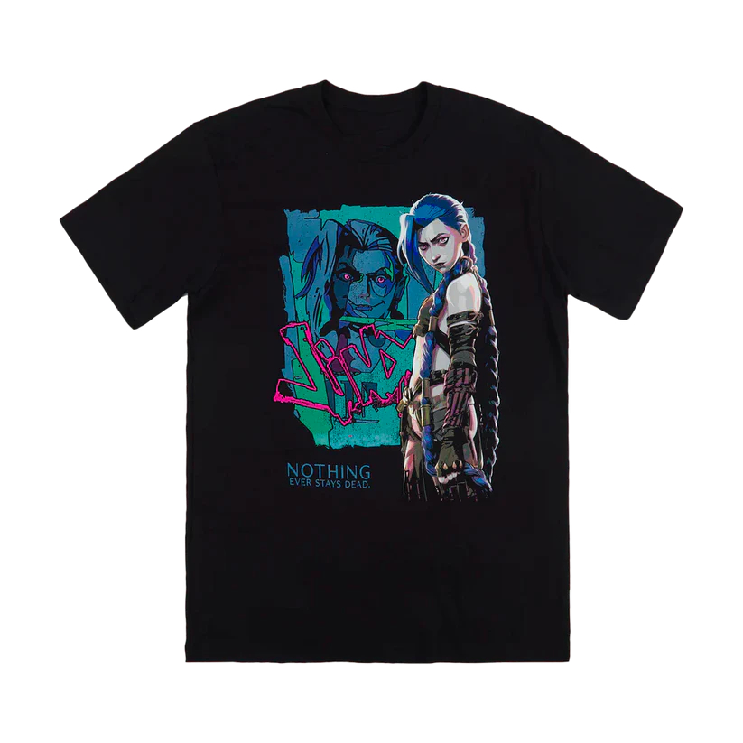 Camiseta Premium Unissex Arcane Jinx Nothing Ever Stays Dead Camisa 100 ...