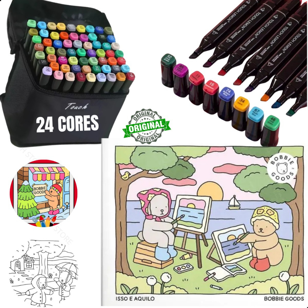 Isso E Aquilo Livro Bobbie Goods Original Nova Edição + 24 Canetas ...