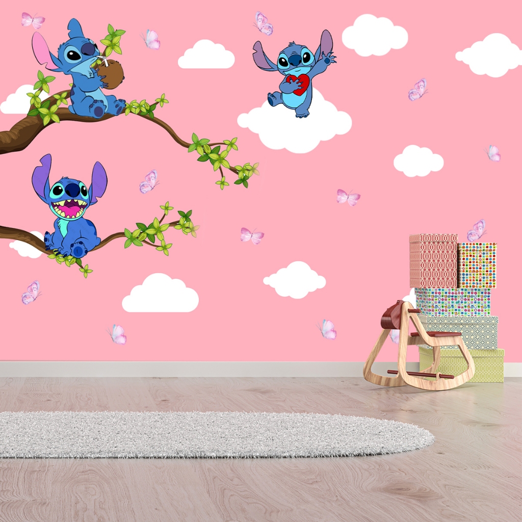 Adesivo Stitch Papel De Parede Durável Autocolante M2 | Shopee Brasil