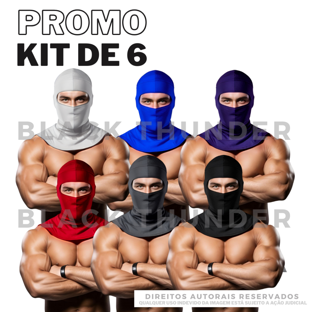 Kit 6 Touca Ninja Balaclava | Shopee Brasil