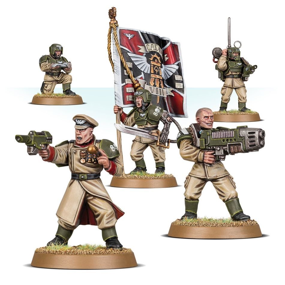 Warhammer 40k Imperial Guard Command Squad Karsk | Shopee Brasil