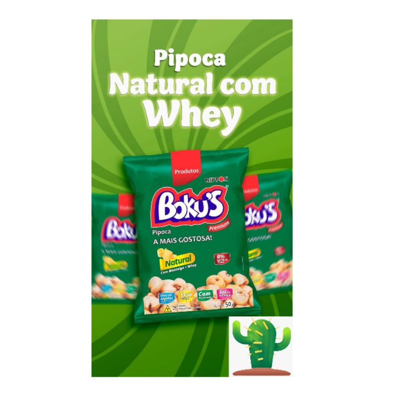 Pipoca bokus Whey Protein 5uni 50g | Shopee Brasil